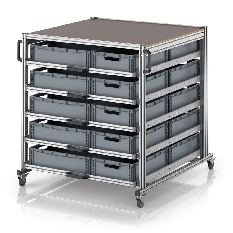 Rendszerkocsi raklapformátumban EG SW 134 1210 6417 - Dobozr